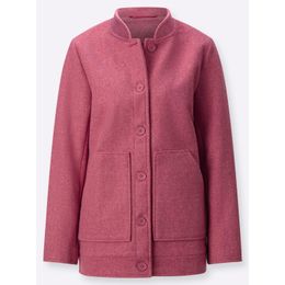 WITT Damen Jacke mit Stehkragen, kirsche-meliert, Gr&ouml;&szlig;e 50