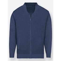 Marco Donati Herren Strickjacke, jeansblau-meliert, Gr&ouml;&szlig;e 48