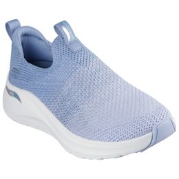 Slip-On Sneaker Skechers "ARCH FIT 2.0", Damen, Gr. 38, blau (hellblau), Textil, meliert, Schuhe, Slipper, Freizeitschuh mit Arch-Fit Funktion, Topseller