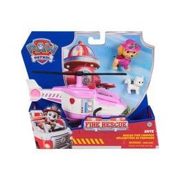Spin Master Paw Patrol Fire Rescue - Skyes Rettungshubschraube, Spielfahrzeug mit Skye Hundefigur und Katzenfigur