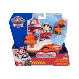Spin Master Paw Patrol Fire Rescue - Zumas Rettungsboot, Spielfahrzeug mit Zuma Hundefigur und Waschb&auml;renfigur