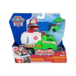 Spin Master Paw Patrol Fire Rescue - Rockys Tanklaster, Spielfahrzeug mit Greiferklaue und Beh&auml;lter sowie Rocky Hundefigur