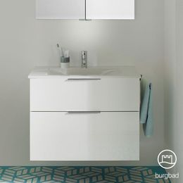 Burgbad Eqio Mineralguss-Waschtisch mit Unterschrank, 2 Auszüge, SEYU082F2009C0001G0146,