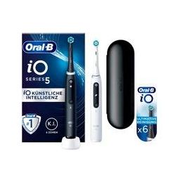 Braun Oral-B iO Series 5 Duo, Elektrische Zahnb&uuml;rste schwarz/wei&szlig;, Matt Black/Quite White inkl. 2. Handst&uuml;ck