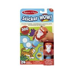 Spin Master Melissa & Doug - Sticker WOW! Tiger Aufkleberstempel & Block, Basteln