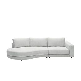 Jette Home Organisches Einzelsofa in Feincord Sila grau Maße (cm): B: 330 H: 85 T: 166.0 Sofas > Sofas nach Art > Modulsofas » Sofa DE