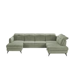 Medium Wohnlandschaft inklusive diverser Funktionen Milan gr&uuml;n Ma&szlig;e (cm): B: 350 H: 90 T: 240.0 Sofas > Sofas nach Material > Stoffsofas &raquo; Sofa DE