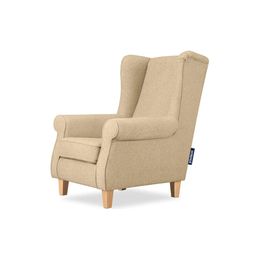 KONSIMO Ohrensessel Miles wei&szlig; Ma&szlig;e (cm): B: 82 H: 105 Sessel & Hocker > Sessel nach Material > Stoff Sessel &raquo; Sofa DE