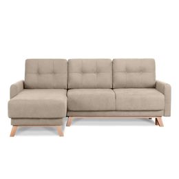 KONSIMO Ecksofa Visna beige Ma&szlig;e (cm): B: 228 H: 79 Sofas > Sofas nach Material > Stoffsofas &raquo; Sofa DE