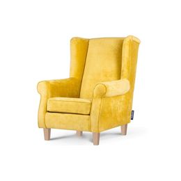 KONSIMO Ohrensessel Miles gelb Ma&szlig;e (cm): B: 82 H: 105 Sessel & Hocker > Sessel nach Material > Stoff Sessel &raquo; Sofa DE