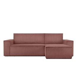 KONSIMO Ecksofa Napi rosa/pink Ma&szlig;e (cm): B: 262 H: 89 Sofas > Sofas nach Material > Stoffsofas &raquo; Sofa DE
