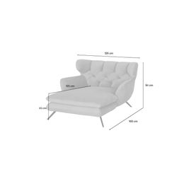 Jette Home Longseat-Sessel Samt Caldara creme Ma&szlig;e (cm): B: 126 H: 94 T: 160.0 &raquo; M&ouml;bel Kraft