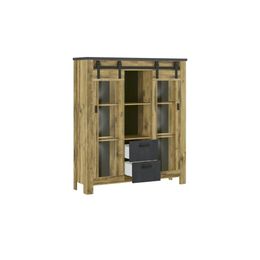 M&ouml;bel Kraft Highboard holzfarben Ma&szlig;e (cm): B: 132 H: 150 T: 37.0 &raquo; M&ouml;bel Kraft