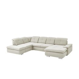 Kollektion Kraft Wohnlandschaft aus Mikrofaser Affair wei&szlig; Ma&szlig;e (cm): B: 371 H: 100 T: 260.0 &raquo; M&ouml;bel Kraft