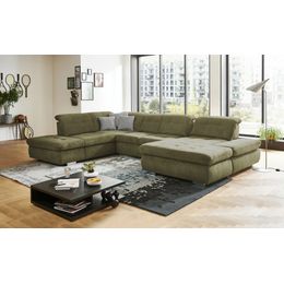 Kollektion Kraft Wohnlandschaft mit verschiedenen Funktionen Spencer gr&uuml;n Ma&szlig;e (cm): B: 382 H: 102 T: 260.0 &raquo; M&ouml;bel Kraft