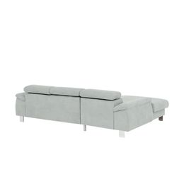 U.N.O uno Ecksofa aus Velours Micky grau Ma&szlig;e (cm): B: 166 H: 72 T: 244.0 &raquo; M&ouml;bel Kraft