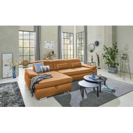 Kollektion Kraft Ecksofa aus Mikrofaser Kathrin braun Ma&szlig;e (cm): B: 309 H: 85 T: 195.0 &raquo; M&ouml;bel Kraft
