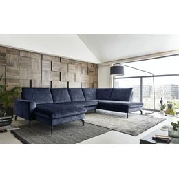 Kollektion Kraft Wohnlandschaft aus Mikrofaser Grace blau Ma&szlig;e (cm): B: 337 H: 89 T: 220.0 &raquo; M&ouml;bel Kraft