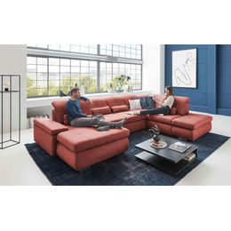 Kollektion Kraft Wohnlandschaft aus Mikrofaser Affair rot Ma&szlig;e (cm): B: 371 H: 100 T: 260.0 &raquo; M&ouml;bel Kraft