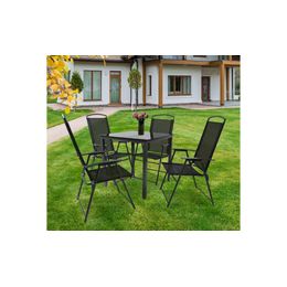 M&ouml;bel Kraft Gartenm&ouml;bel 5er-Set schwarz Ma&szlig;e (cm): B: 80 H: 76 &raquo; M&ouml;bel Kraft