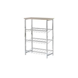Möbel Kraft Schuhregal silber Maße (cm): B: 60 H: 81 T: 28.0 » Möbel Kraft