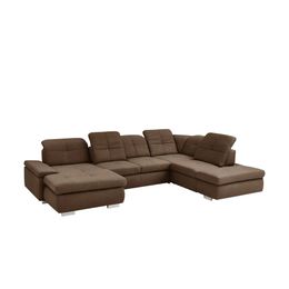 Kollektion Kraft Wohnlandschaft aus Mikrofaser Affair braun Ma&szlig;e (cm): B: 371 H: 100 T: 260.0 &raquo; M&ouml;bel Kraft