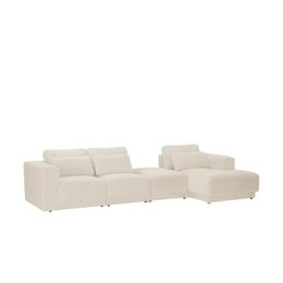 Twist Ecksofa in modernem Breitcord Torrino creme Ma&szlig;e (cm): B: 372 H: 95 T: 173.0 &raquo; M&ouml;bel Kraft