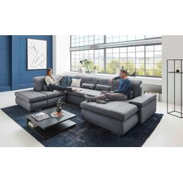 Kollektion Kraft Wohnlandschaft aus Mikrofaser Affair grau Ma&szlig;e (cm): B: 371 H: 100 T: 260.0 &raquo; M&ouml;bel Kraft