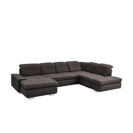 Kollektion Kraft Wohnlandschaft aus Mikrofaser Affair braun Ma&szlig;e (cm): B: 371 H: 100 T: 260.0 &raquo; M&ouml;bel Kraft