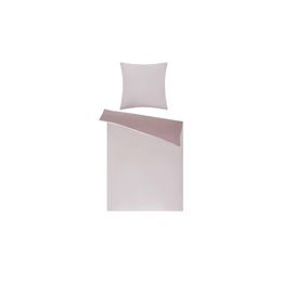CS Schmal como Satin Wende-Bettw&auml;sche Satin Piping rosa/pink Ma&szlig;e (cm): B: 135 &raquo; M&ouml;bel Kraft