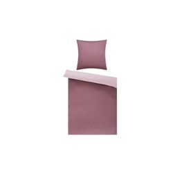 CS Schmal como Satin Wende-Bettw&auml;sche Satin Piping rot Ma&szlig;e (cm): B: 135 &raquo; M&ouml;bel Kraft
