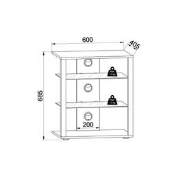 M&ouml;bel Kraft Regal schwarz Ma&szlig;e (cm): B: 60 H: 70 &raquo; M&ouml;bel Kraft