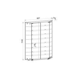 M&ouml;bel Kraft H&auml;ngevitrine wei&szlig; Ma&szlig;e (cm): B: 83 H: 114 &raquo; M&ouml;bel Kraft