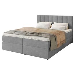 M&ouml;bel Kraft Boxbett mit Stauraum und Topper Devora grau Ma&szlig;e (cm): B: 160 H: 102 &raquo; M&ouml;bel Kraft