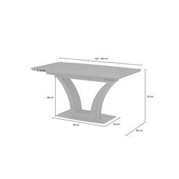 M&ouml;bel Kraft Esstisch ausziehbar schwarz Ma&szlig;e (cm): B: 85 H: 76 &raquo; M&ouml;bel Kraft