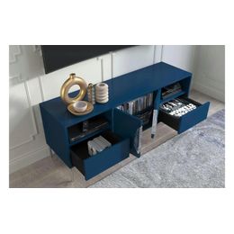 M&ouml;bel Kraft Lowboard blau Ma&szlig;e (cm): B: 138 H: 60 &raquo; M&ouml;bel Kraft