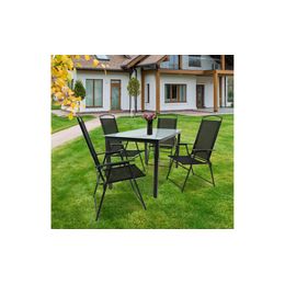 M&ouml;bel Kraft Gartenm&ouml;bel 5er-Set schwarz Ma&szlig;e (cm): B: 140 H: 76 &raquo; M&ouml;bel Kraft