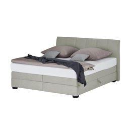 vanDoorn Boxspringbett Chiara - grau - Materialmix - 192 cm - 107 cm - Möbel Kraft