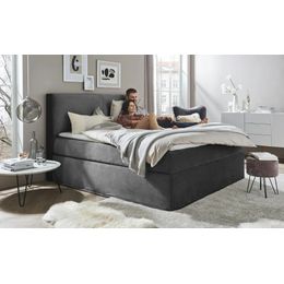 Boxi Boxspringbett 180 x 200 cm Boxi Classic grau Ma&szlig;e (cm): B: 180 H: 125 &raquo; M&ouml;bel Kraft
