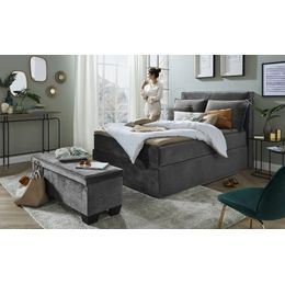 Boxi Boxspringbett 140 x 200 cm Boxi Urban grau Ma&szlig;e (cm): B: 140 H: 125 &raquo; M&ouml;bel Kraft