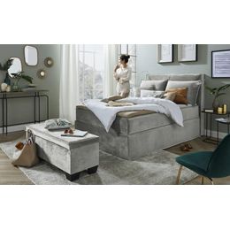 Boxi Boxspringbett 140 x 200 cm Boxi grau Ma&szlig;e (cm): B: 140 H: 125 &raquo; M&ouml;bel Kraft