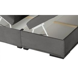 Boxi Boxspringbett mit Bettkasten grau Ma&szlig;e (cm): B: 180 H: 125 &raquo; M&ouml;bel Kraft
