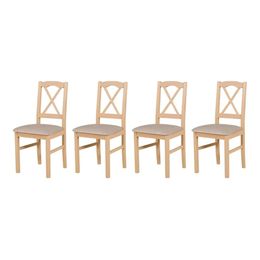 M&ouml;bel Kraft Esszimmerstuhl 4er-Set beige Ma&szlig;e (cm): B: 43 H: 94 &raquo; M&ouml;bel Kraft