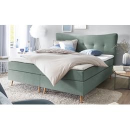 M&ouml;bel Kraft Boxspringbett t&uuml;rkis/petrol Ma&szlig;e (cm): B: 157 H: 122 &raquo; M&ouml;bel Kraft