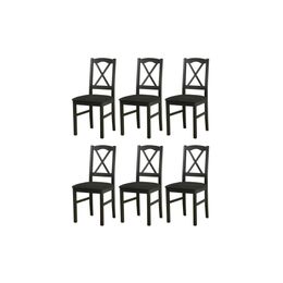 Möbel Kraft Esszimmerstuhl 6er-Set schwarz Maße (cm): B: 43 H: 94 » Möbel Kraft