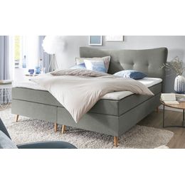 M&ouml;bel Kraft Boxspringbett grau Ma&szlig;e (cm): B: 157 H: 122 &raquo; M&ouml;bel Kraft