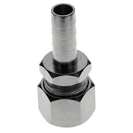 ich-zapfe Quetschverschraubung, Compression fitting - Edelstahl, mit Schlaucht&uuml;lle f&uuml;r Bierschlauch NW 7 mm