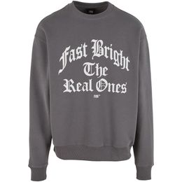 Fast & Bright Sweatshirt 'Fast and Bright Real Ones' Herren Gr&ouml;&szlig;e S grau / wei&szlig;