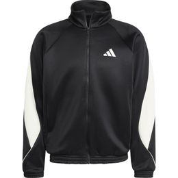 Adidas Stadium Polyjacke Herren - schwarz - Gr. S - Polyester/Baumwolle