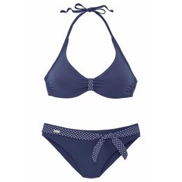 Buffalo Set: B&uuml;gel-Bikini blau Gr. 36 Cup C. Mit Seitlichen St&auml;bchen Und Mit B&uuml;gel